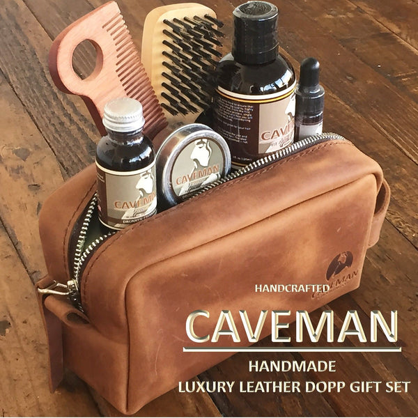 Caveman handmade luxury leather DOPP gift set – ShopCaveman